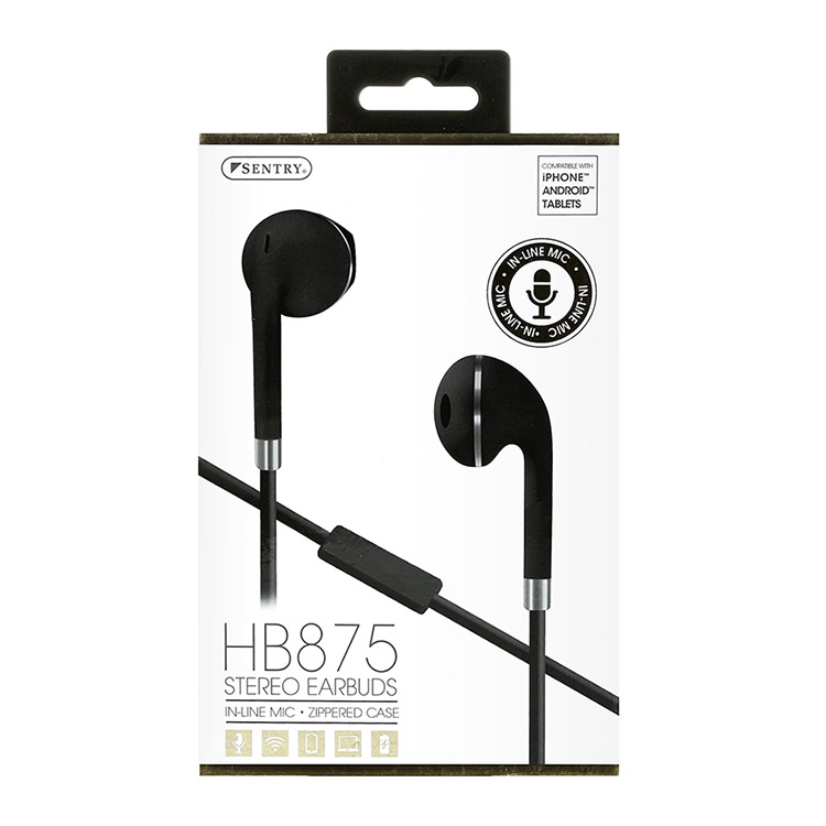 Sentry Premium Wired Curve Ear Buds w. Mic and Carrying Case – Boost ...
