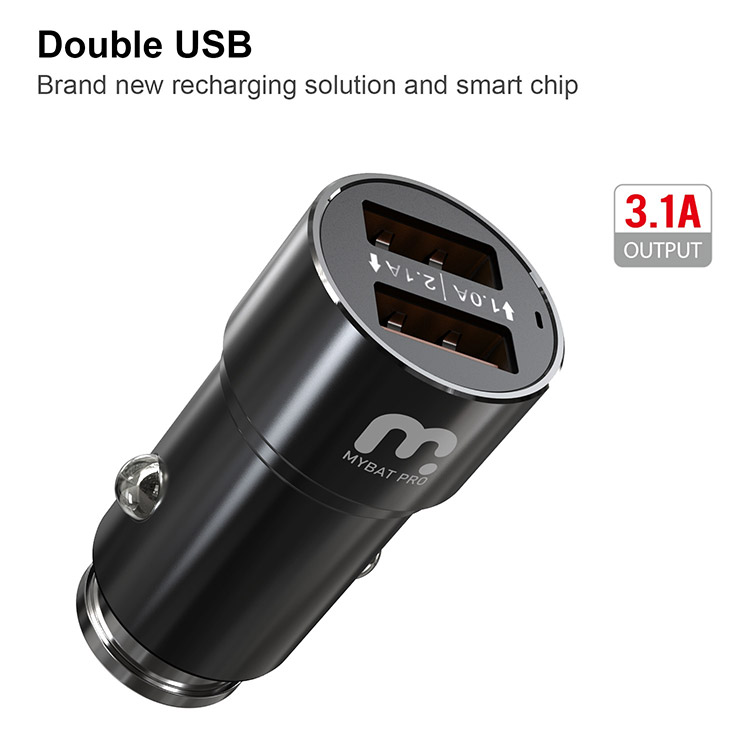 MyBat Pro 2-in-1 Car Charger with 6ft Type-C USB Cable – Black – Boost ...
