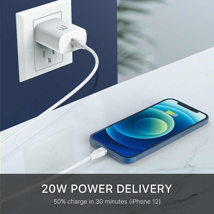 MyBat Pro Fast Charging Wall Charger with USB-C Power Delivery (20W ...