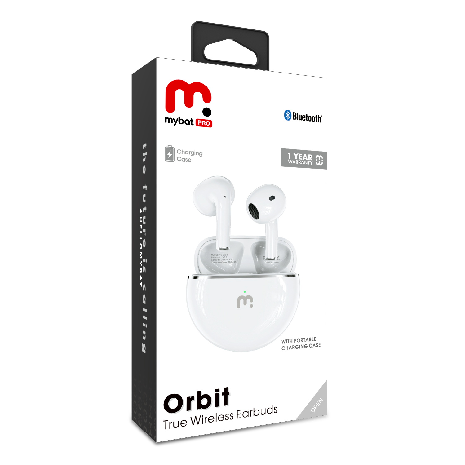 MyBat Pro Orbit True Wireless Earbuds with Charging Case – White ...