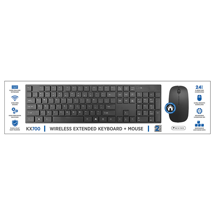 Sentry Wireless Mouse & Keyboard Combo Kit – Black – Boost Mobile ...