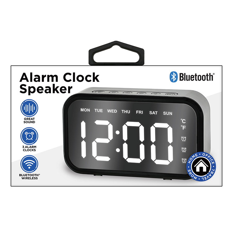 Sentry Alarm Clock Bluetooth Speaker – Black – Boost Mobile Accessories ...