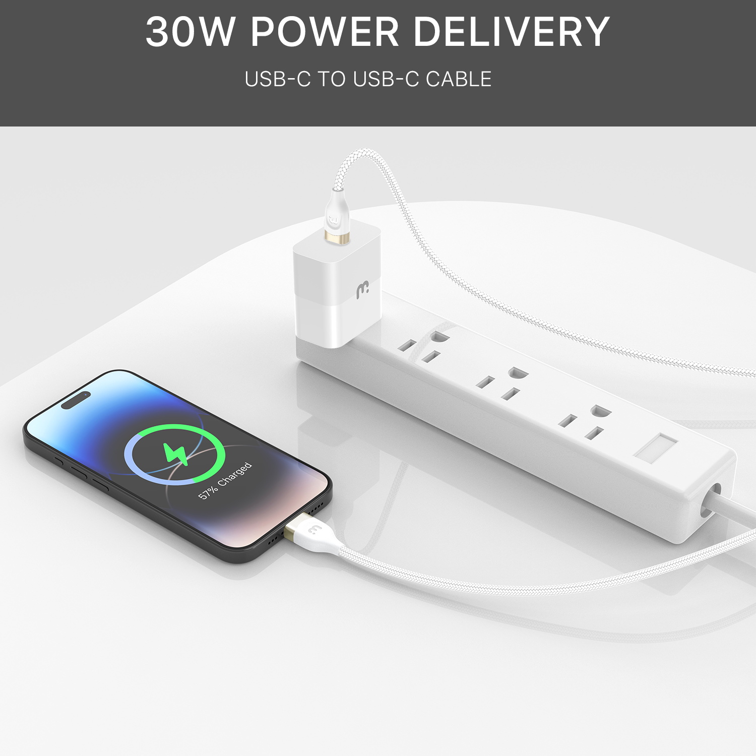 MyBat Pro 2-In-1 Fast Charging Power Delivery Wall Charger (30W) with ...