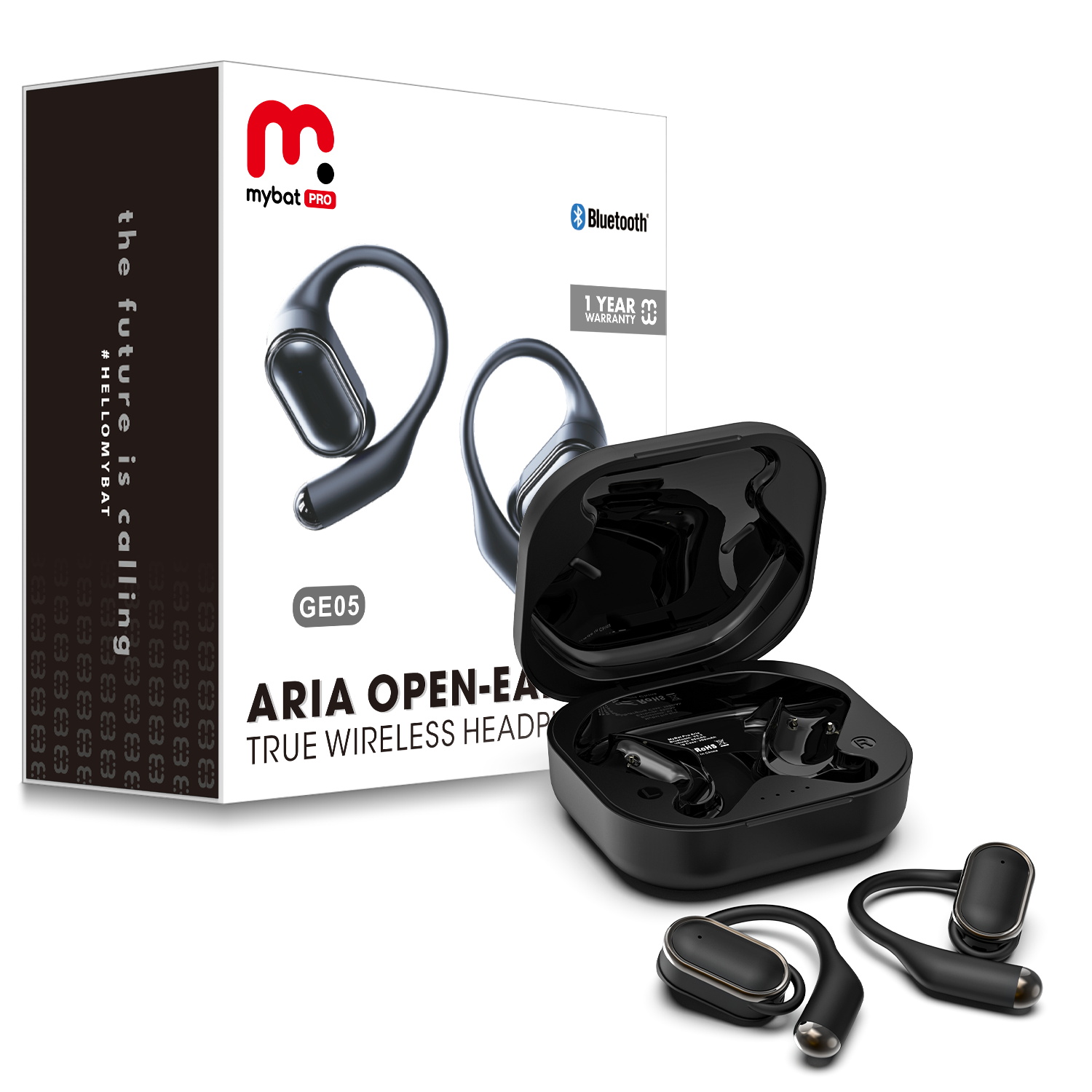 MyBat Pro Aria Open-Ear True Wireless Headphones – Black – Boost Mobile ...
