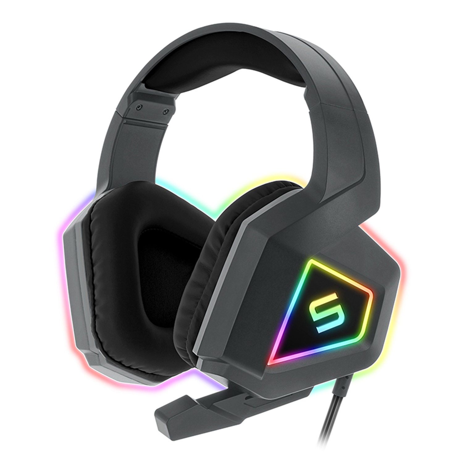 Invander Light Up Gaming Headphone w/ Microphone – Black – Boost Mobile ...