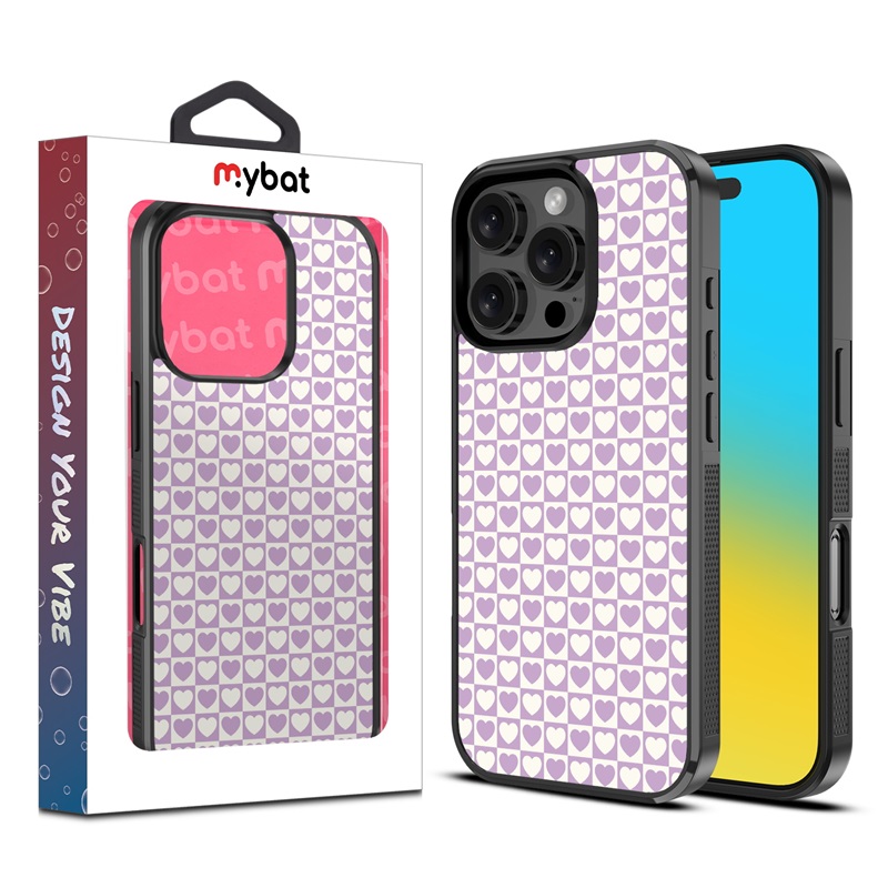 MyBat Design Lab Series Case for Apple iPhone 16 Pro – Heart Grid ...