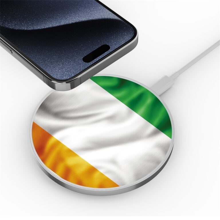 MyBat Design Lab Series Wireless Charging Pad – Silver – Irish Flag ...